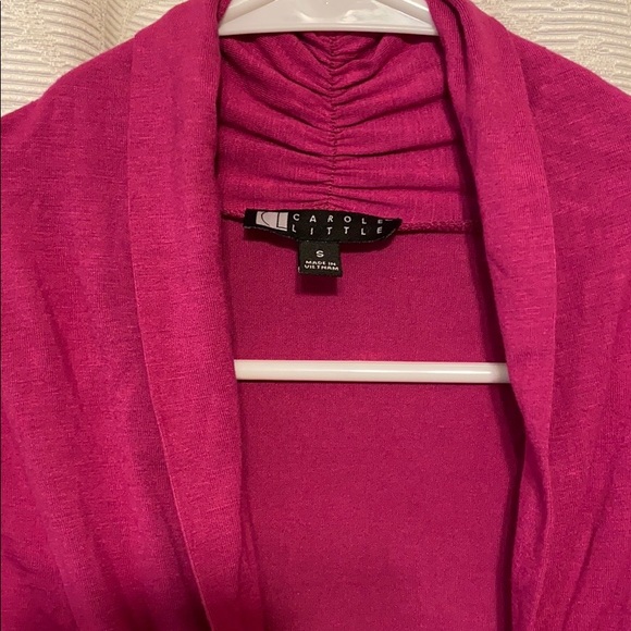 Carole Little | Tops | Carole Little Raspberry Stretchy Jersey Top ...